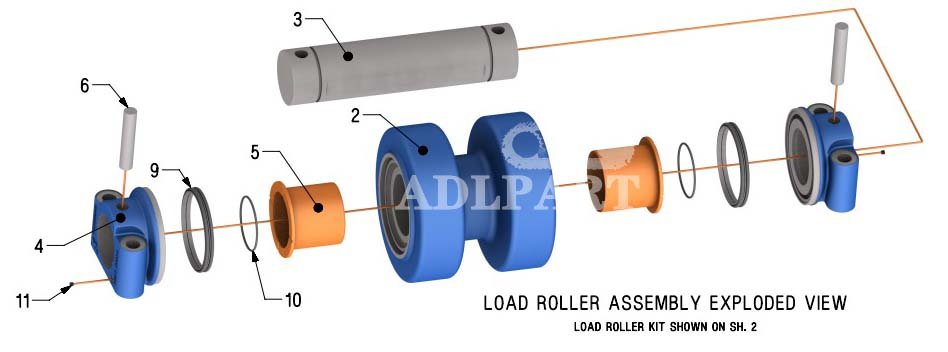 Excavator carrier roller pc200 - ADLPART